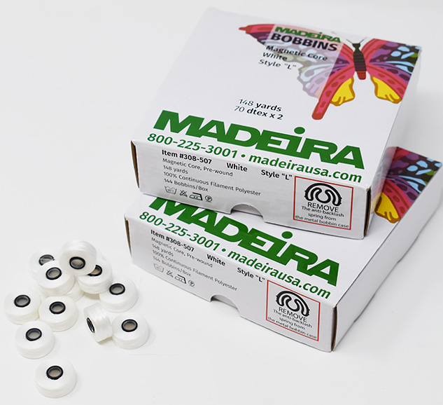 Madeira Magnetic Sideless Bobbin Class L :: White – MJ Supply
